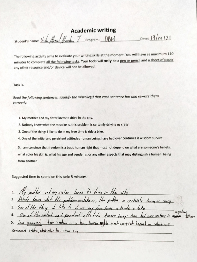 Academic Writing 1 | PDF