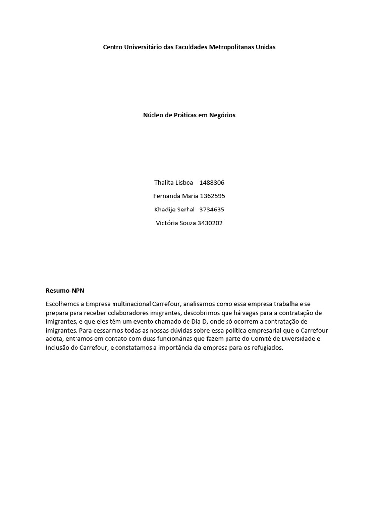 Aps NPN Khadije Serhal Noturno | PDF