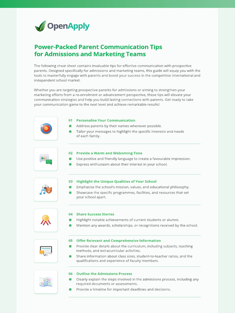 Communication Cheat Sheet | PDF