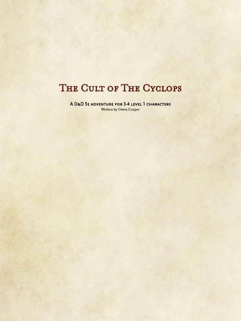 2980785-The Cult of The Cyclops Adventure and Map | PDF