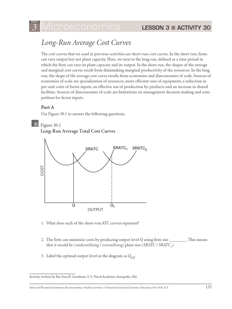 Long Run Avg Cost Curves Econ of Scals | PDF | Average Cost | Long Run And Short Run