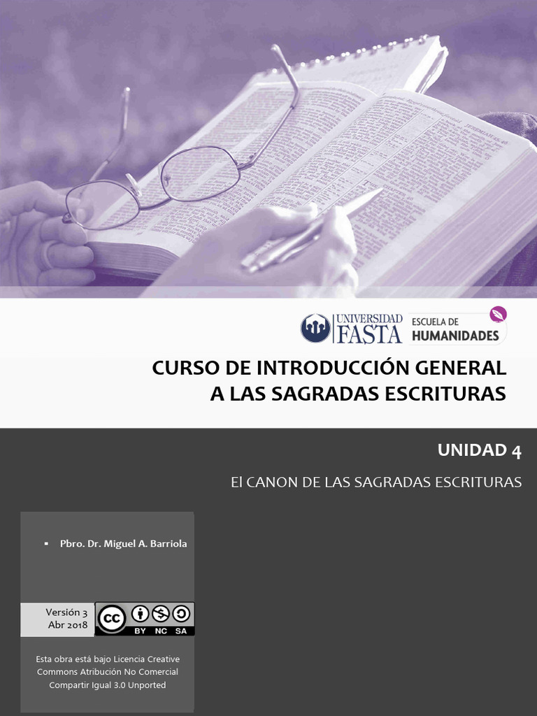 U4 - Módulo MOOC - Int Gen A Las SSEE - El Canon | PDF | Canon bíblico | Biblia