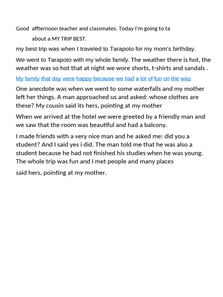 Good Affternoon Teacher and | PDF