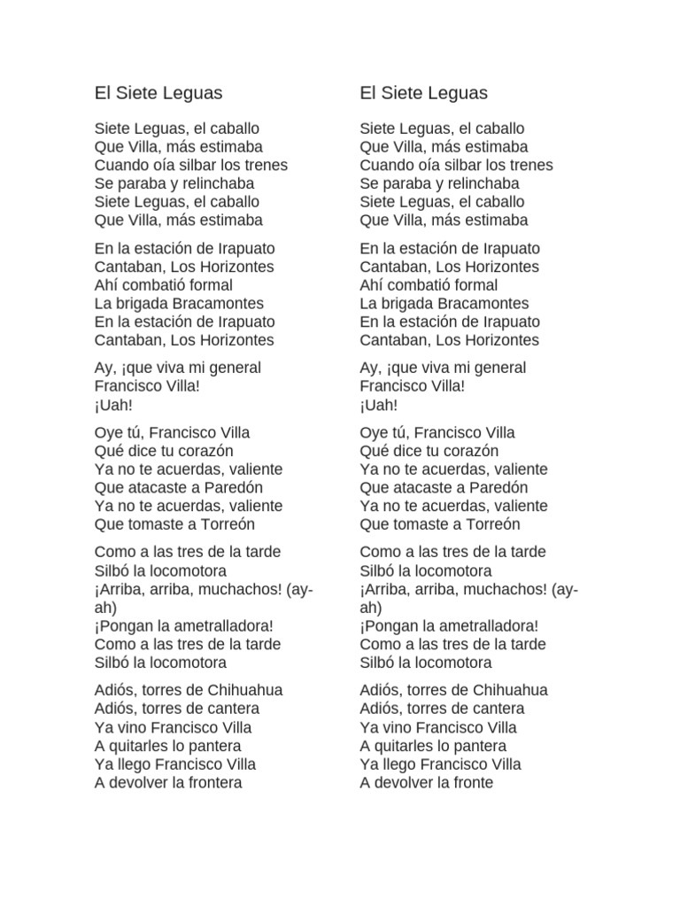 El Siete Leguas | PDF