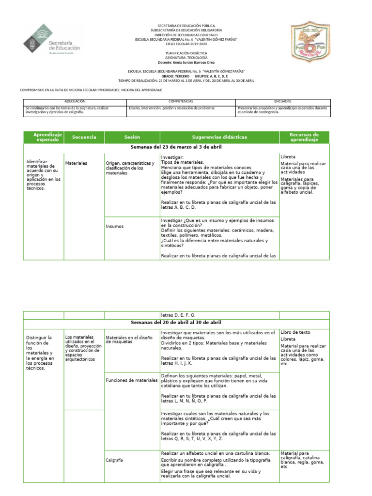 Diseño Arquitectónico Actividades Receso Contingencia | PDF ...