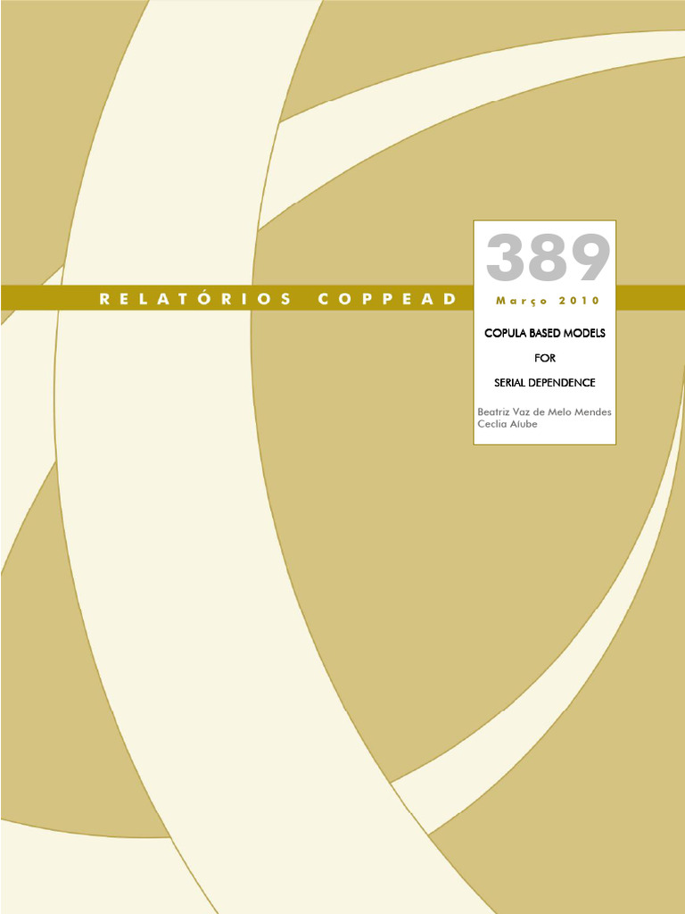 Copula Based Models For Serial Dependence 5fwpa9hh1d | PDF | Autocorrelation | Time Series