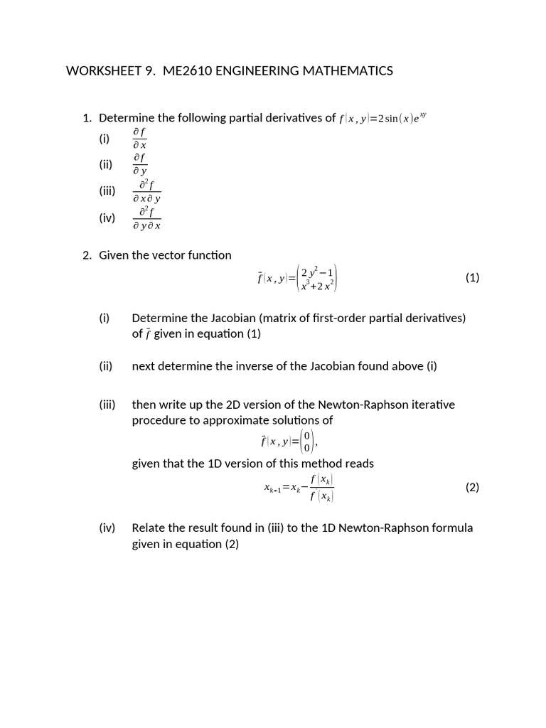 Worksheet Week9 | PDF