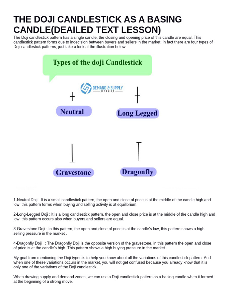 Doji Candlestick: Basing Candle Guide | PDF | Prices | Economics