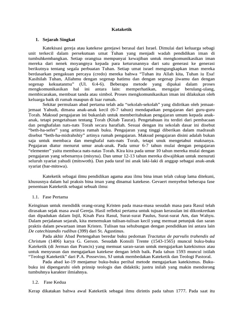 Kataketik - Definisi, Maksud Dan Tujuan, Sejarah | PDF