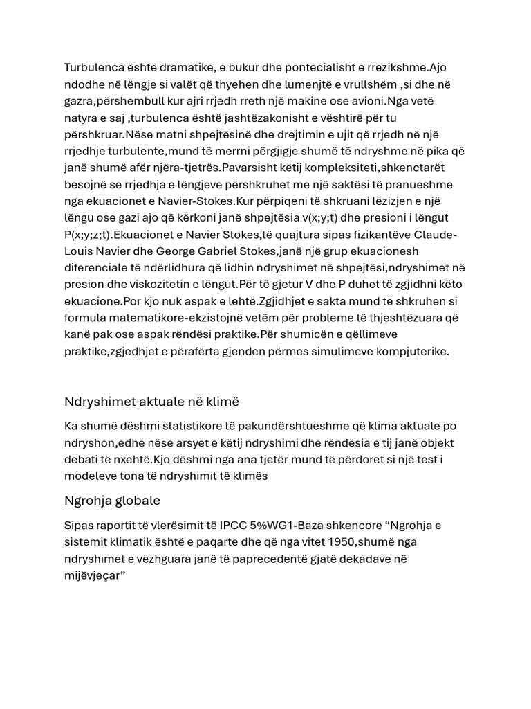 Ndikimi I Matematikes Ne Klime | PDF