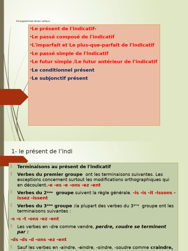 Guide des temps verbaux en français | PDF | Verbe | Relations syntaxiques