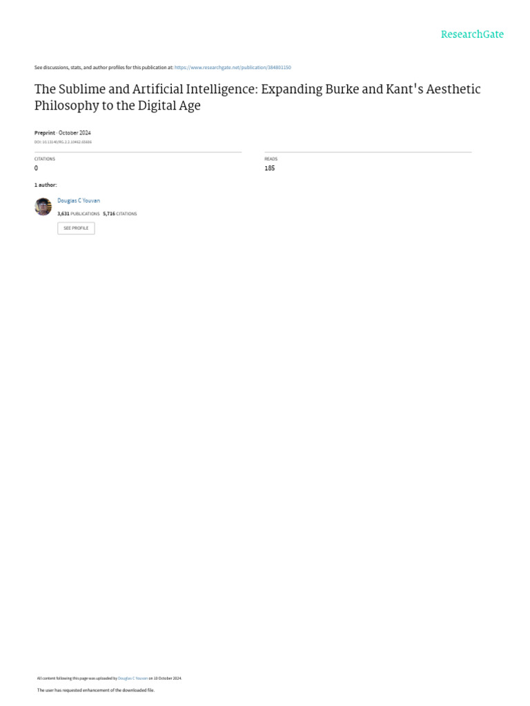 The Sublime and Artificial Intelligence: Expanding Burke and Kant's ...