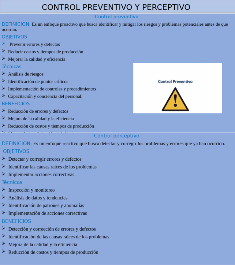 CONTROL PREVENTIVO Y PERCEPTIVO - Astrid Barrera | PDF