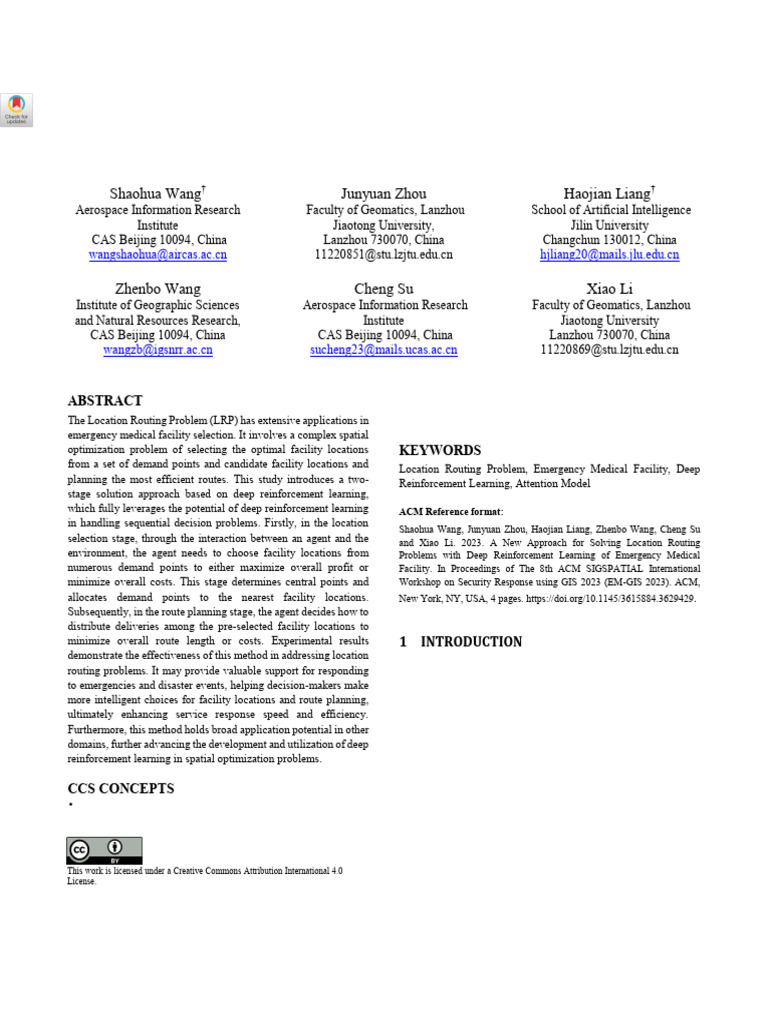 A New Approach For Solving Location Routing Problems With | PDF | Routing | Logistics