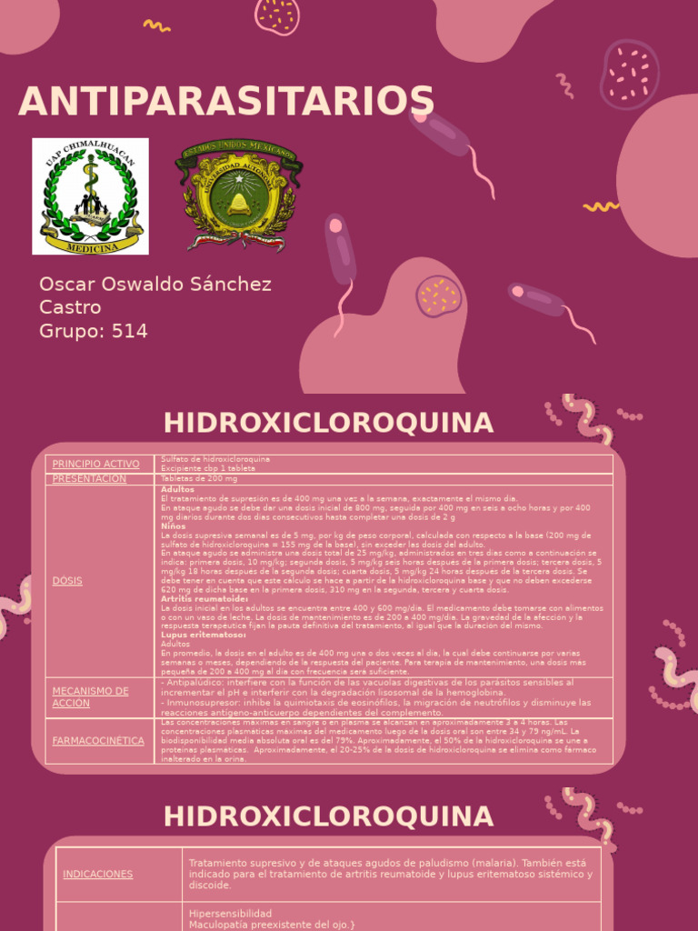 Antiparasitarios | PDF | Drogas | Farmacología