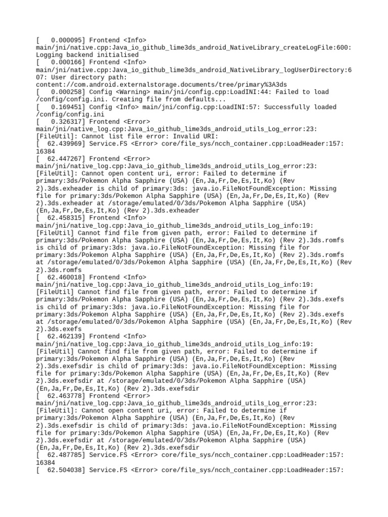 Lime3ds Log | PDF | Computing | Computer Architecture
