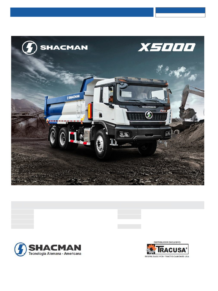 Shacman Volquete X5000 6X4 17 M3 - Construcciones Raraz S.R.L. | PDF | Tecnologías automotrices ...