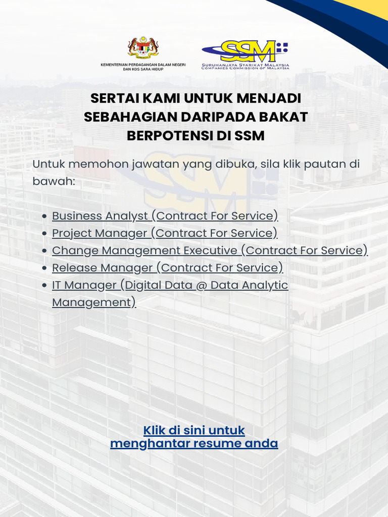 SSM Career Poster Website - BM | PDF