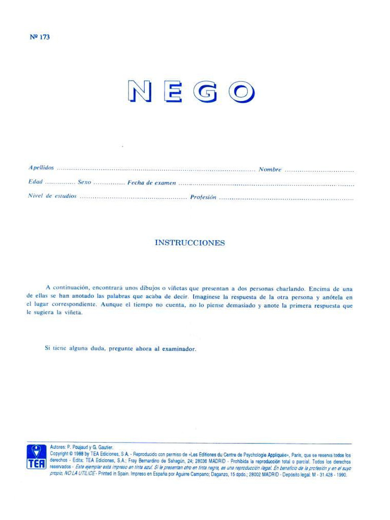 NEGO Cuadernillo | PDF