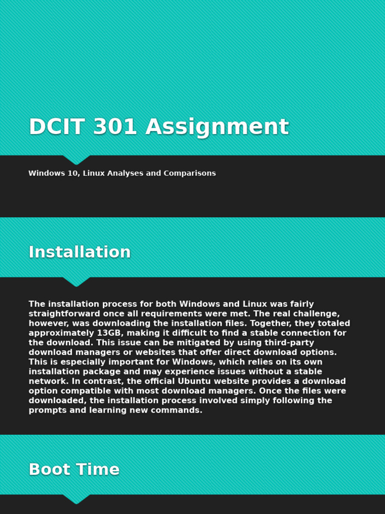 DCIT 301 Power Point Assignment | PDF | Microsoft Windows | Windows 10