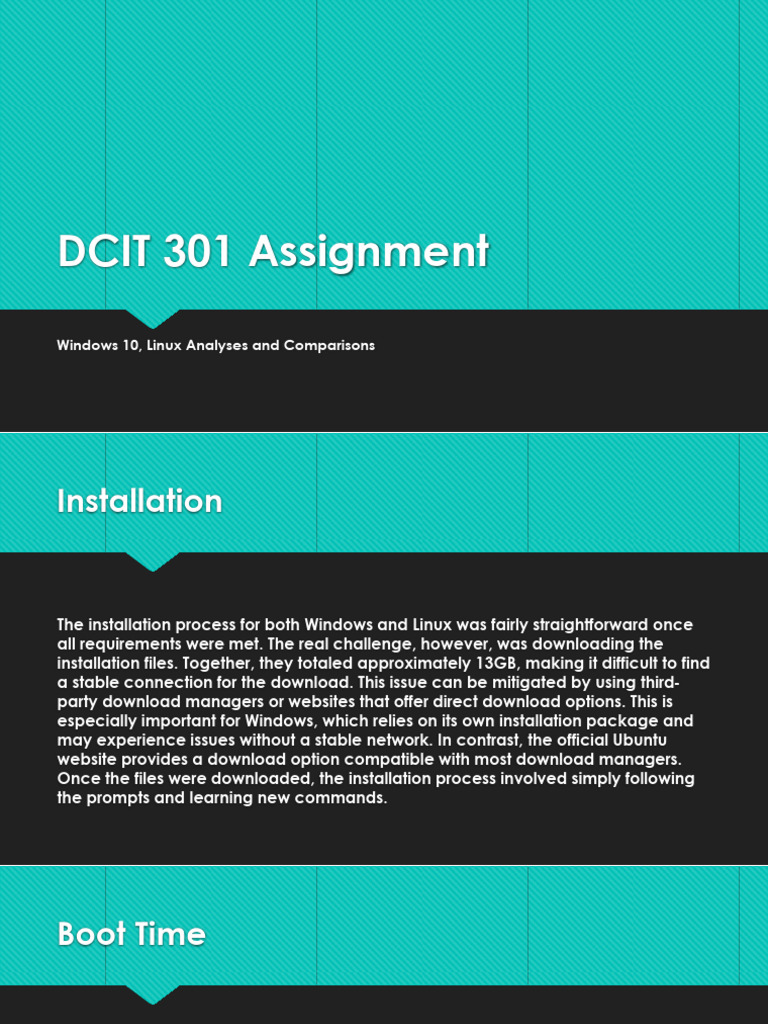 DCIT 301 Power Point Assignment | PDF | Microsoft Windows | Windows 10