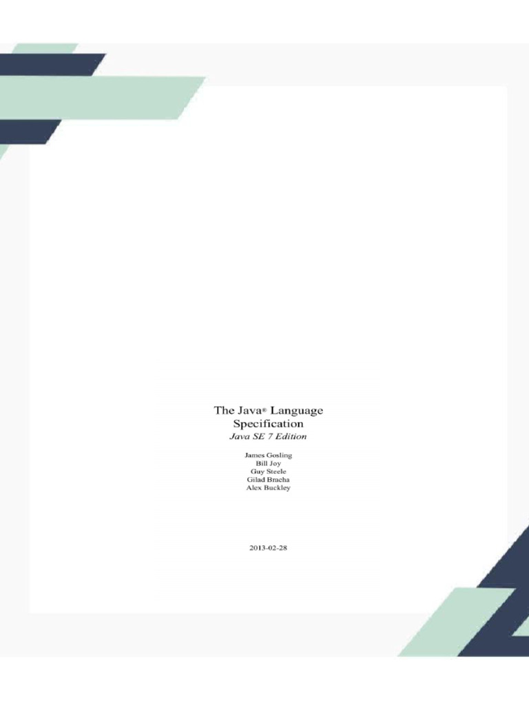 The Java Language Specification 7th Edition by James Gosling, Bill Joy, Guy Steele, Gilad Bracha ...