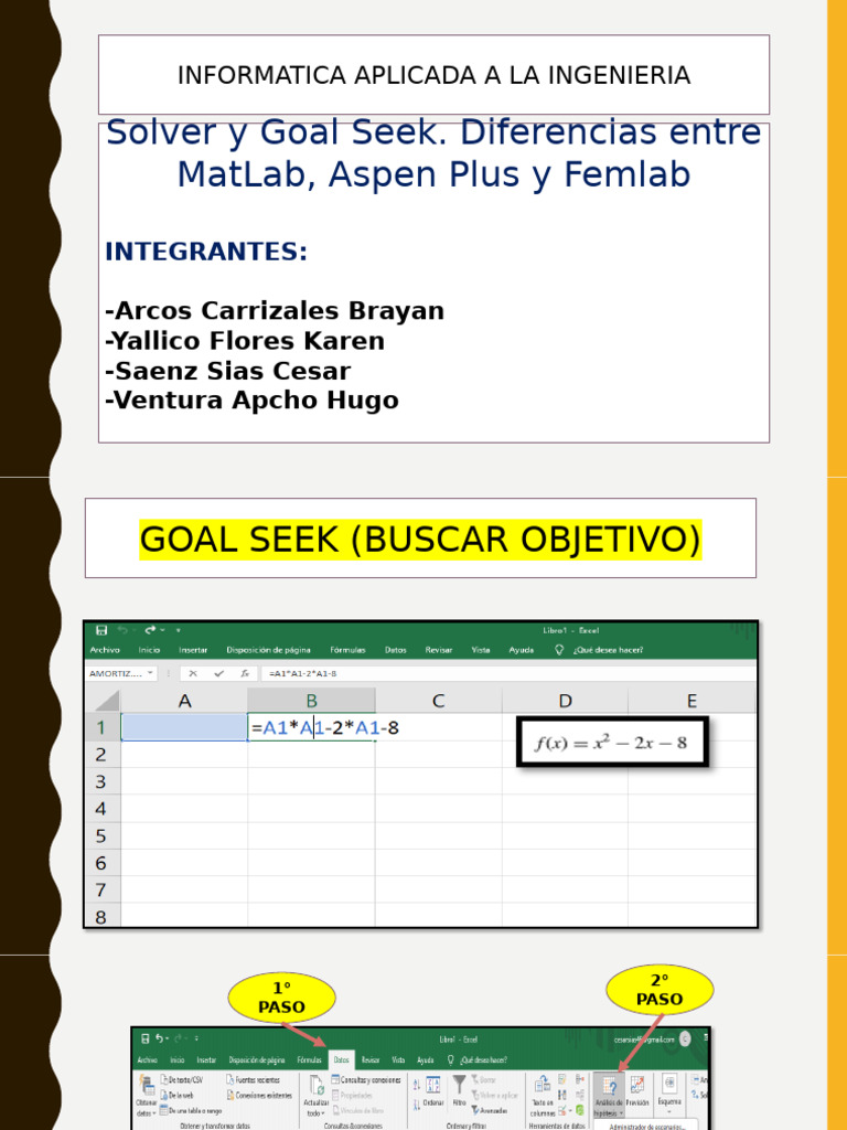 Goal Seek y Solver | PDF