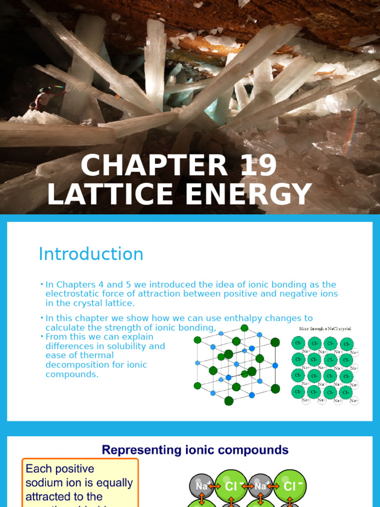 Understanding Lattice Energy in Ionic Bonds | PDF | Ion | Solvation