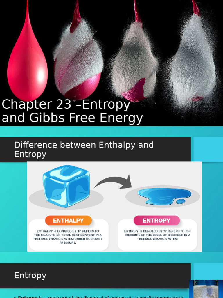 Chapter 23 Entropy | PDF | Gibbs Free Energy | Temperature