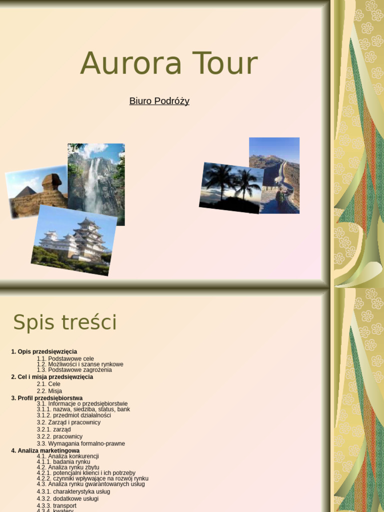 Aurora Tour Biuro Podrozy | PDF
