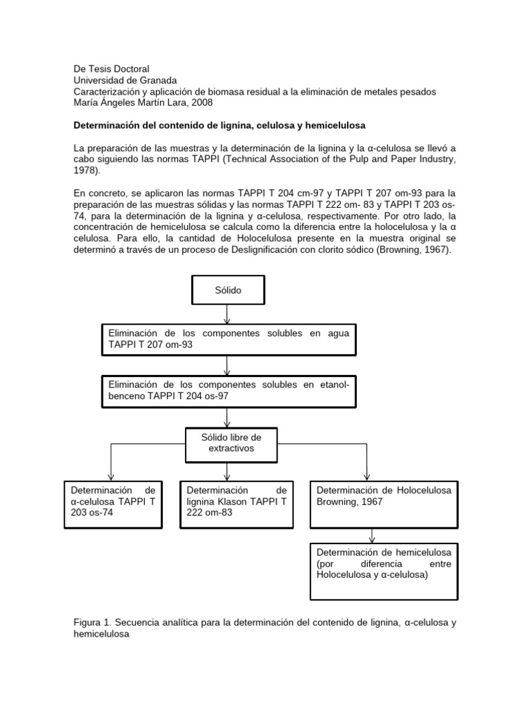 Metodologia para La Det de Lignina Celulosa y Hemicelulosa | PDF ...