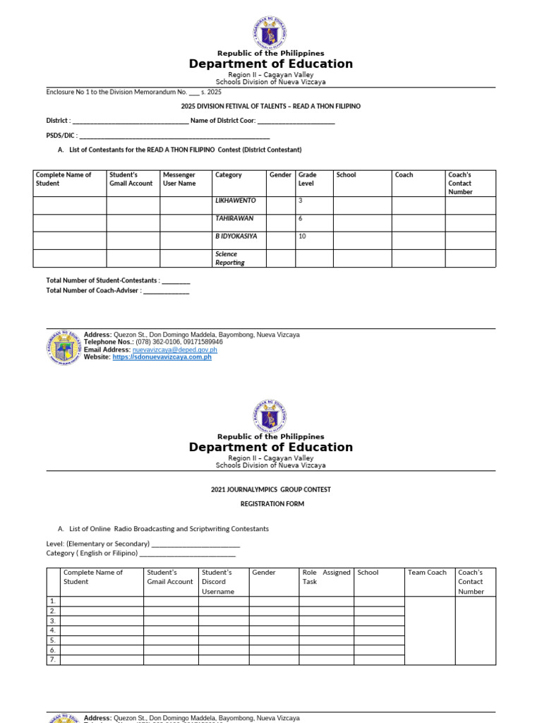 Registration Form Dfot 25 | PDF | Internet Protocol Based Network Software | Software