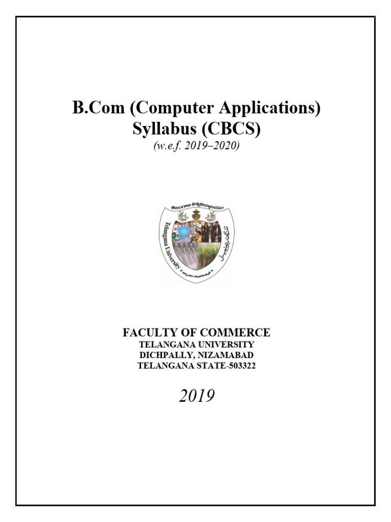 BCom Computer Applications 1 | PDF | Course Credit | Computing