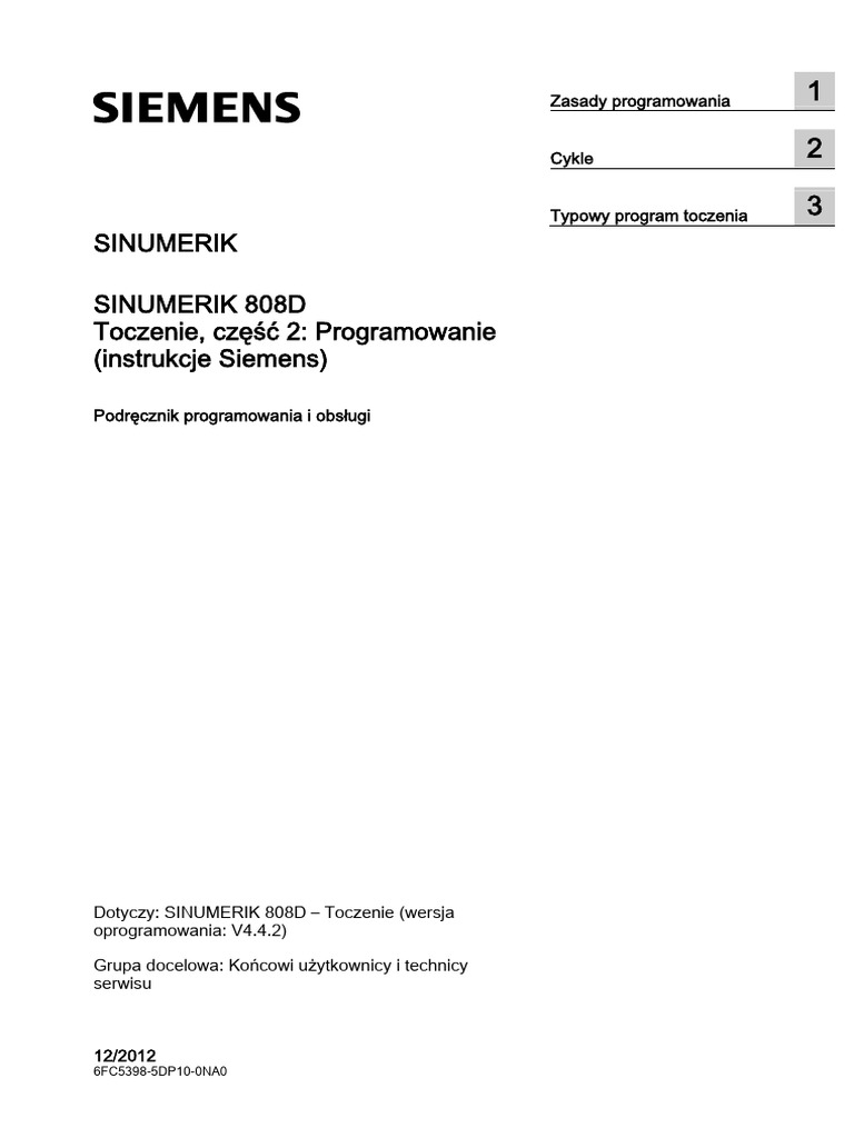 808D OPT Part2 Programming Siemens 1212 Pol PL-PL | PDF