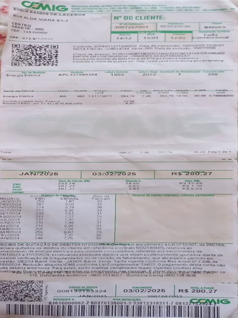 Cemig Fevereiro | PDF