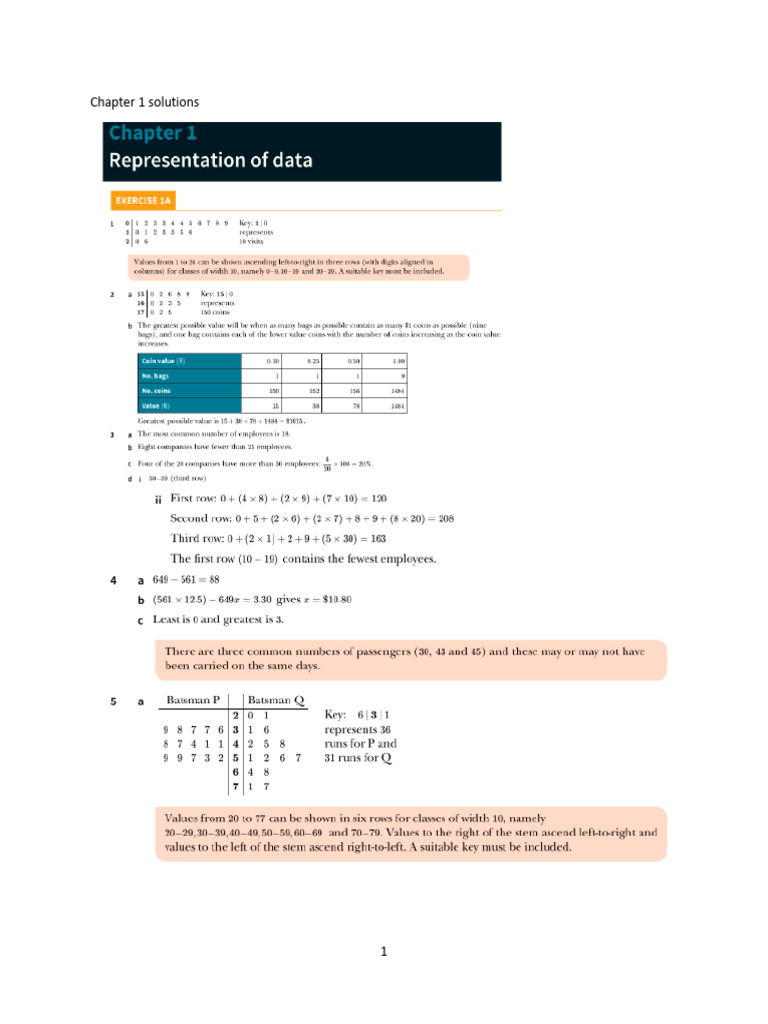 Chapter 1 Solutions - Copy (2) S1 | PDF