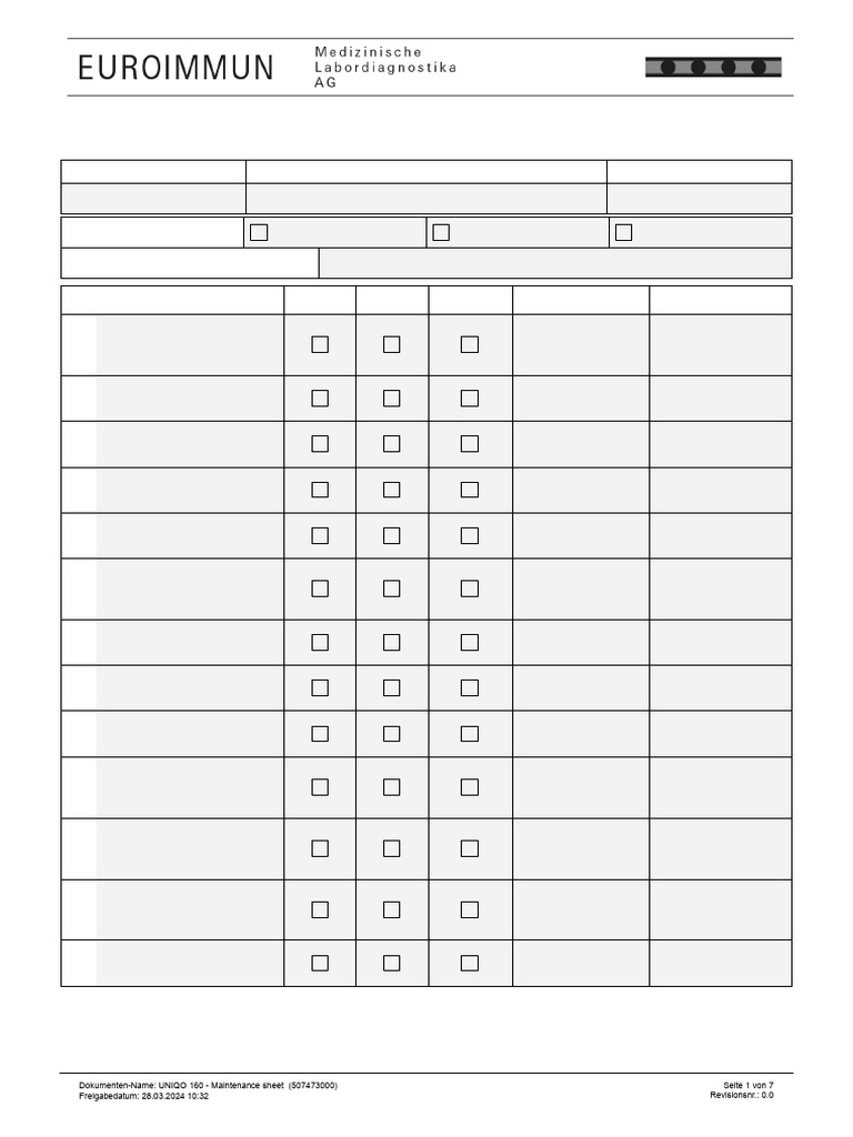 UNIQO 160 Maintenance Instructions | PDF | Syringe | Valve