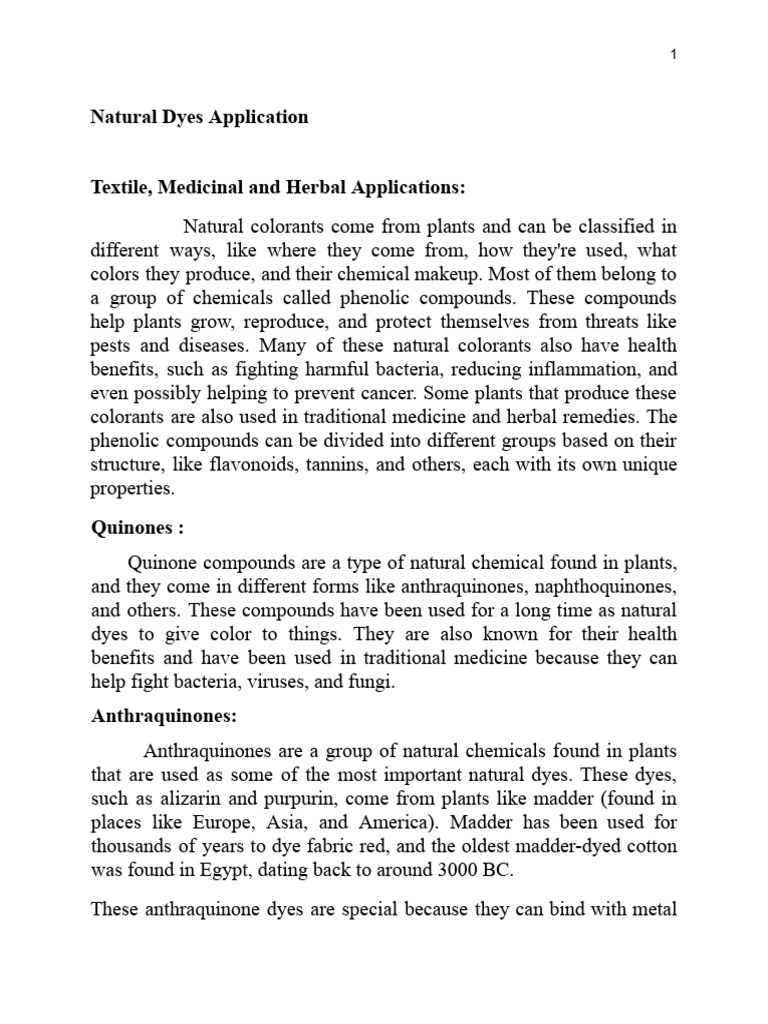 Natural Dyes Application by Sohail | PDF | Dyeing | Dye