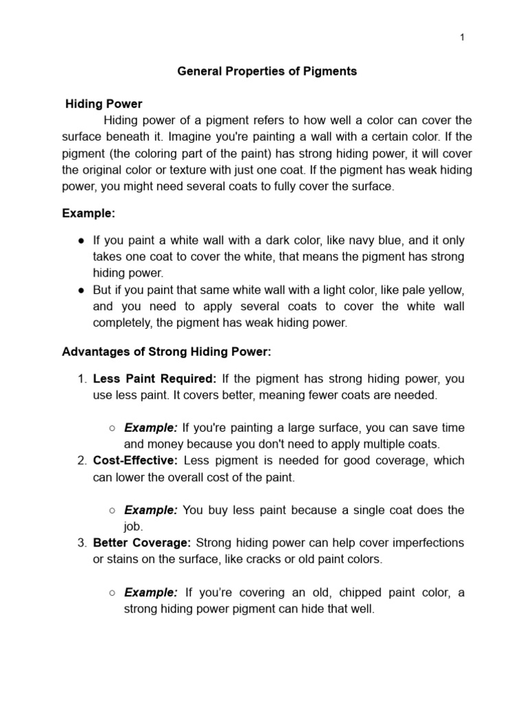 Understanding Pigment Properties | PDF | Paint | Dyeing