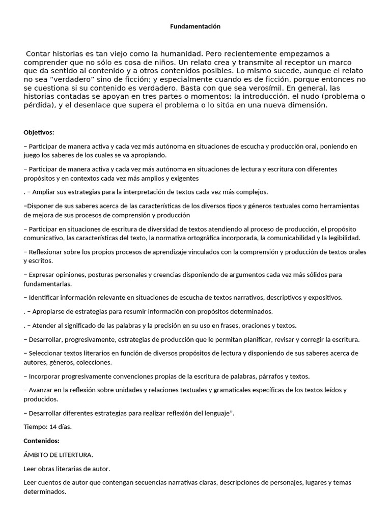 Estrategias para la Narración Literaria | PDF | Género gramatical ...