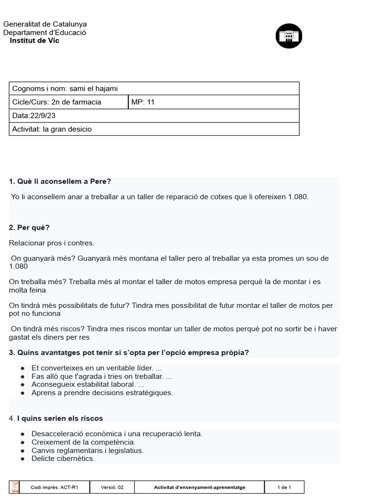 Resposta Activitat | PDF