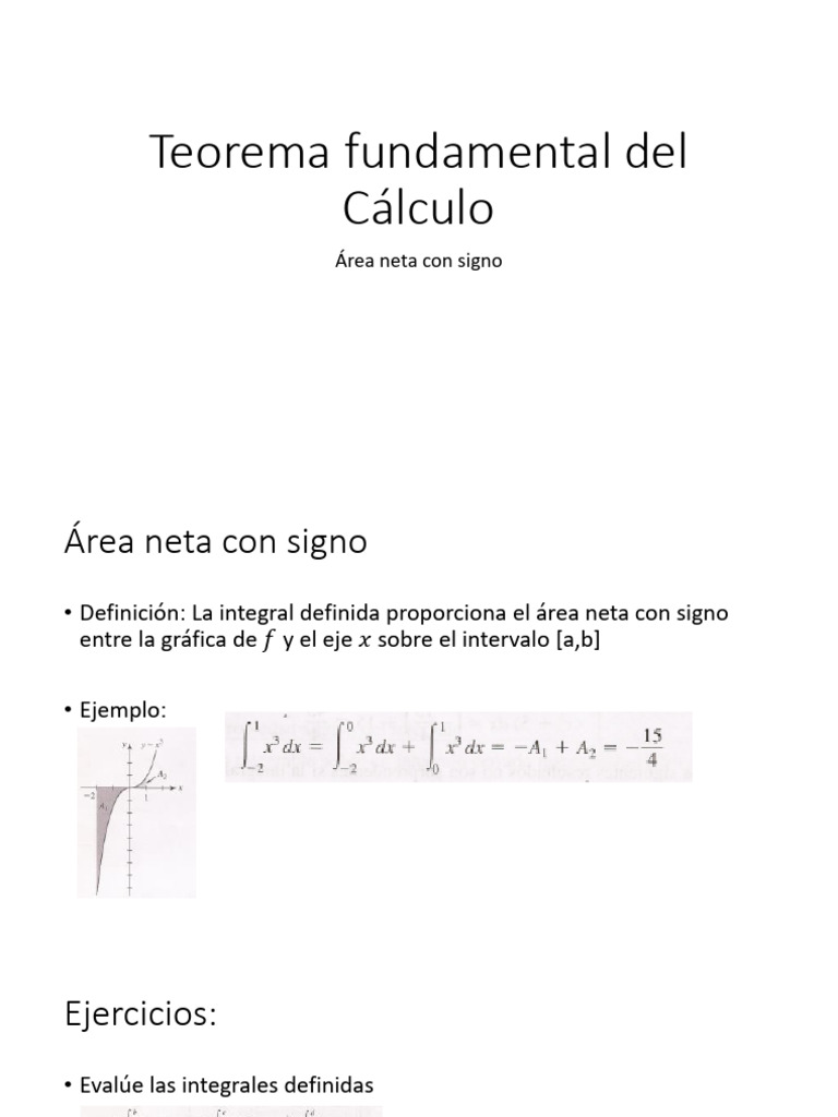 Área Neta Con Signo y Función Primitiva | PDF