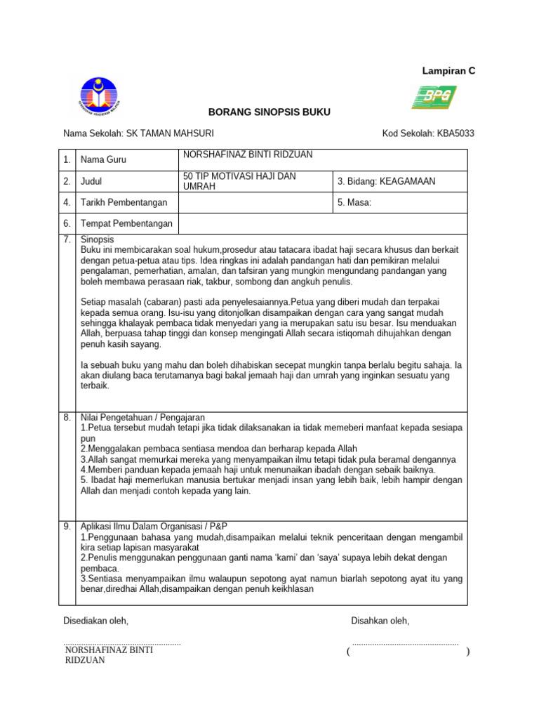 LDP_SINOPSIS_BUKU_50_tip_motivasi_ms_223_muhd_kamil_ibrahim_dan | PDF