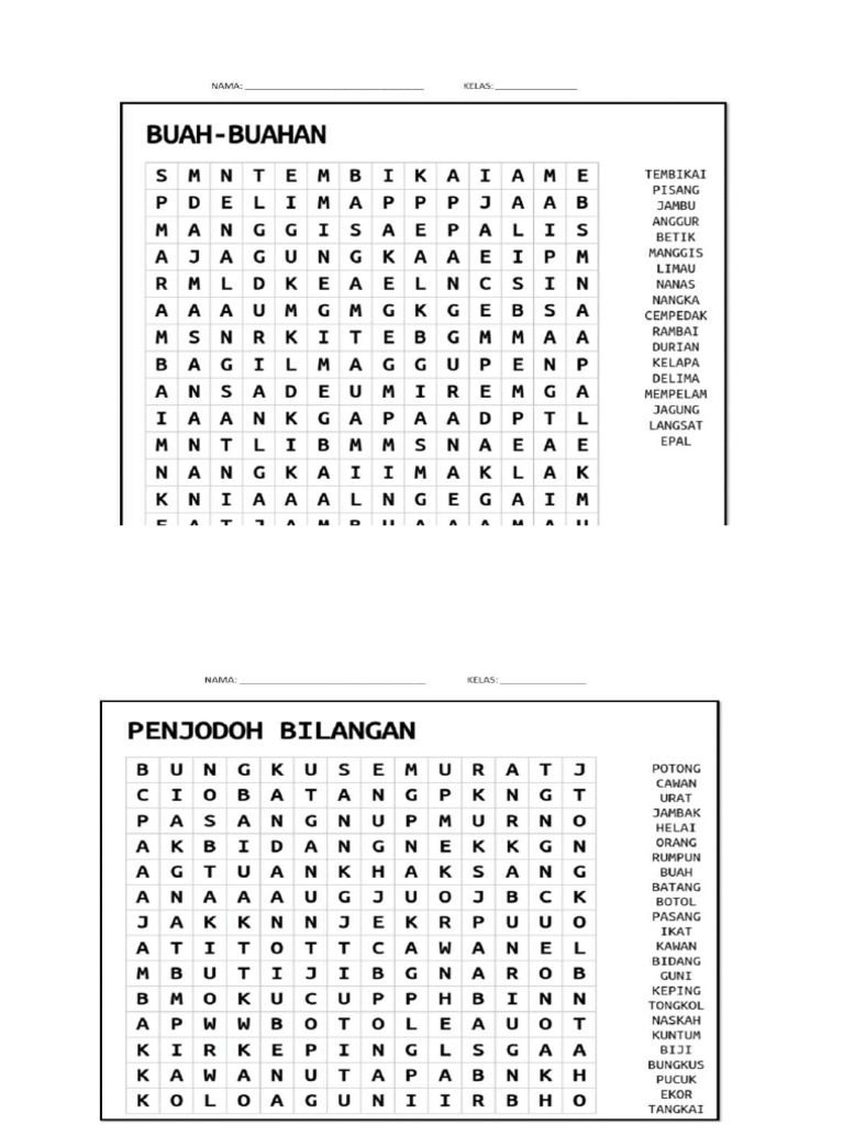 Cari Kata Bahasa Melayu | PDF