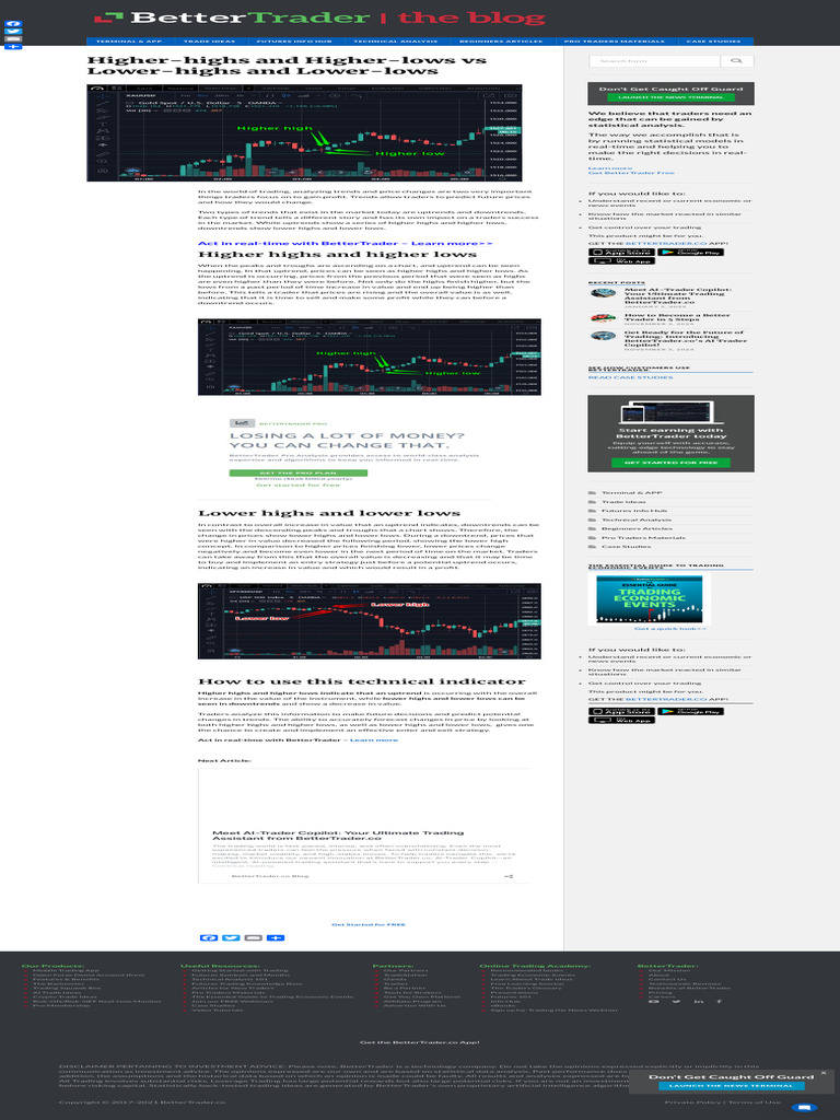 Understanding Lower Lows and Highs | PDF | Technical Analysis | Private ...