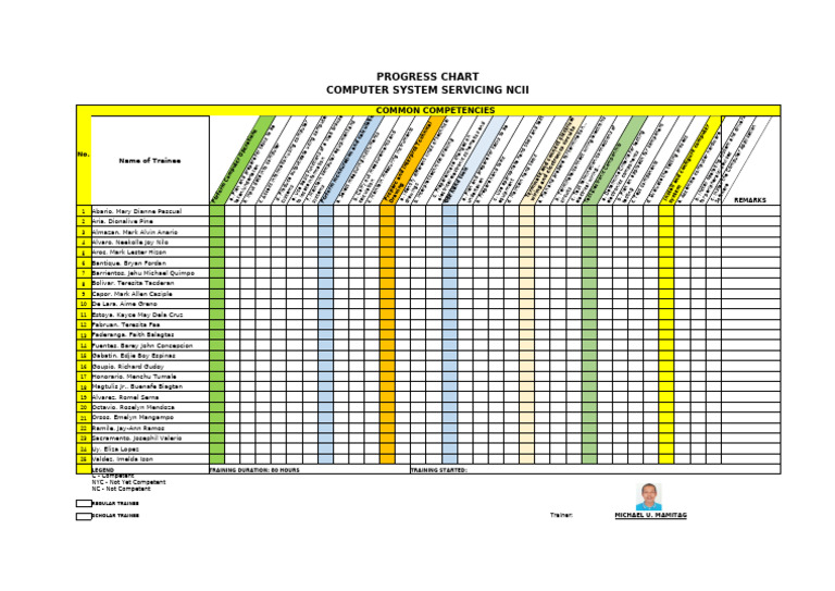 B. Common (Progress Chart) | PDF