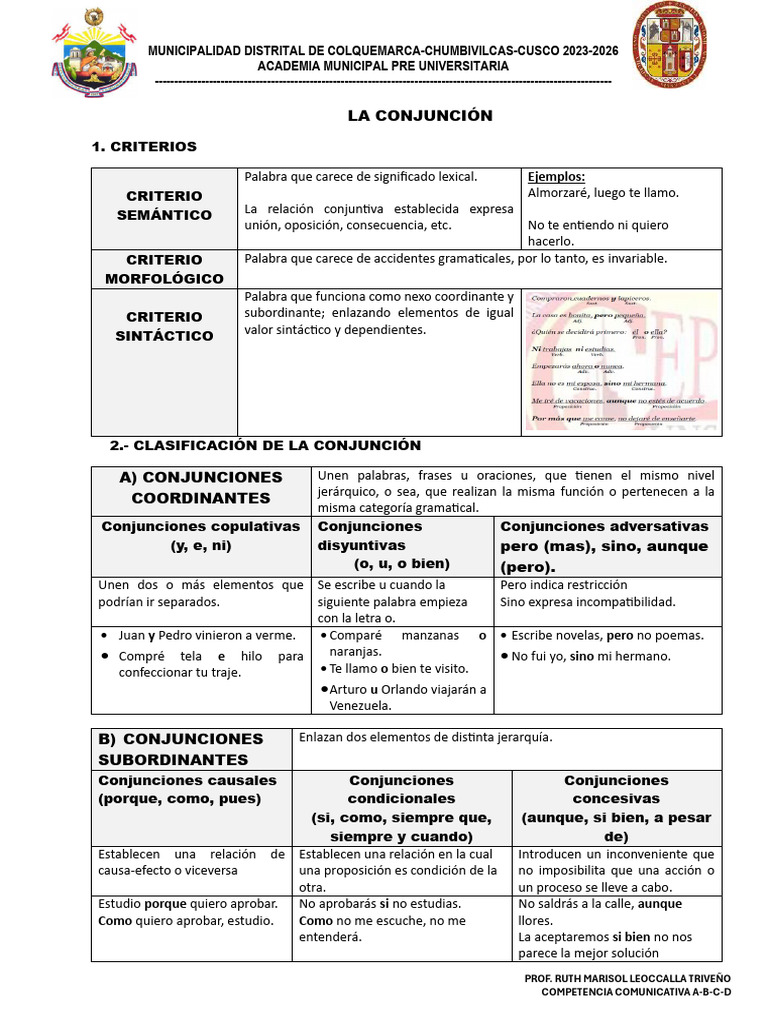 La Conjunción | PDF | Semántica | Lingüística