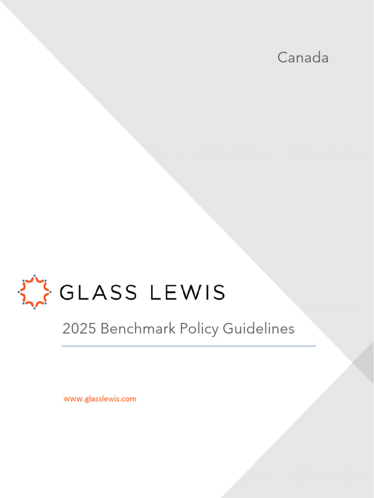 2025 Canada Benchmark Policy Guidelines | PDF | Board Of Directors | Audit