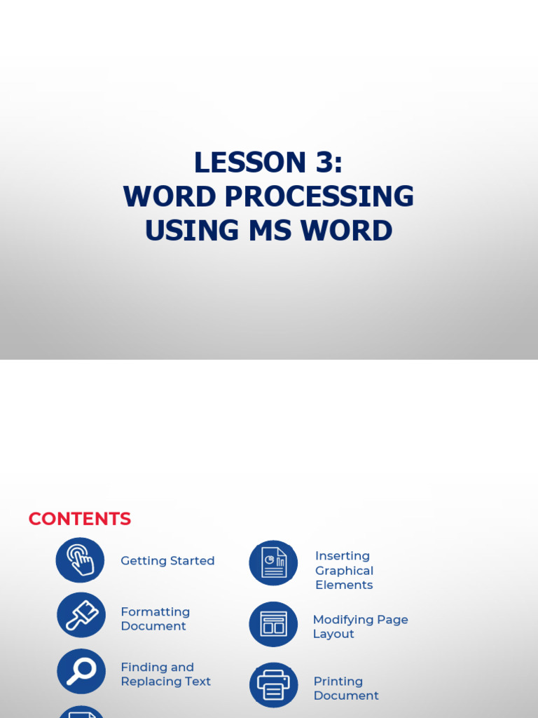 Lesson 3 Word Processing | PDF