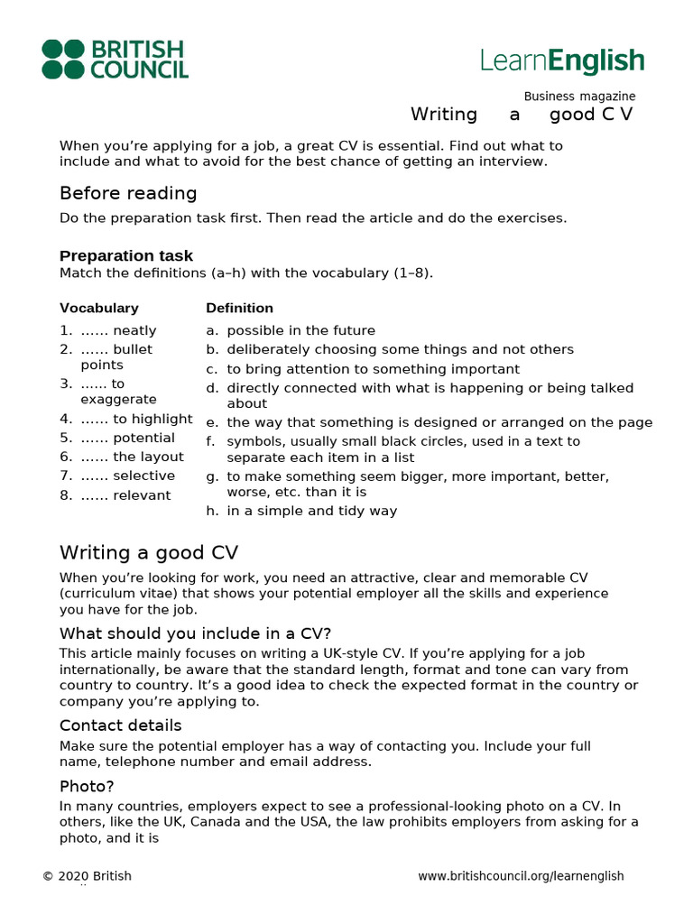 Writing an Effective CV Guide | PDF | Human Communication